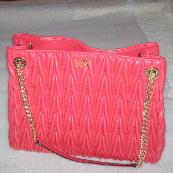 Victoria's Secret | Bags | Victorias Secret Red Quilted Look Handbag ...